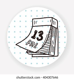 Monthly Calendar Doodle Drawing Stock Vector (Royalty Free) 404307646 ...