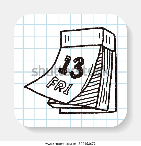 Monthly Calendar Doodle Drawing Stock Vector (Royalty Free) 322153679