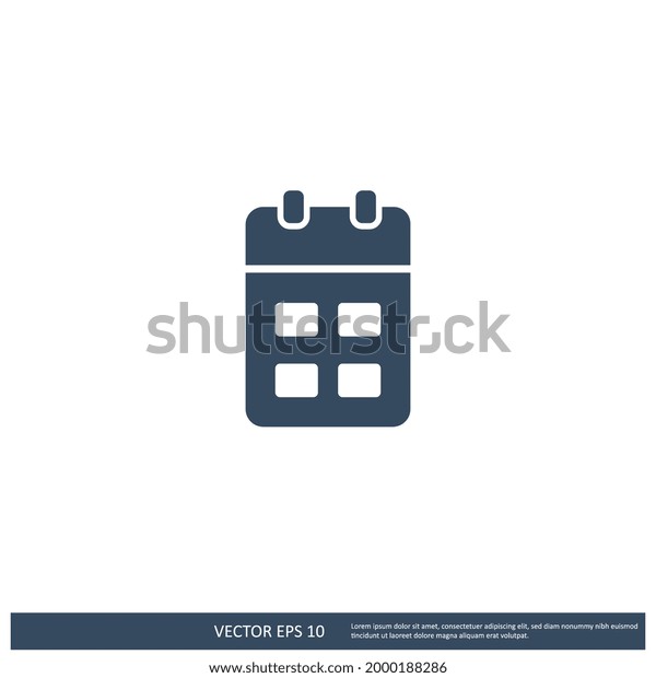 Monthly Calendar Icon Schedule Symbol Simple Stock Vector (Royalty Free ...