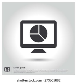 Monthly Pie Chart Report Concept Icon Stock Vector (Royalty Free ...