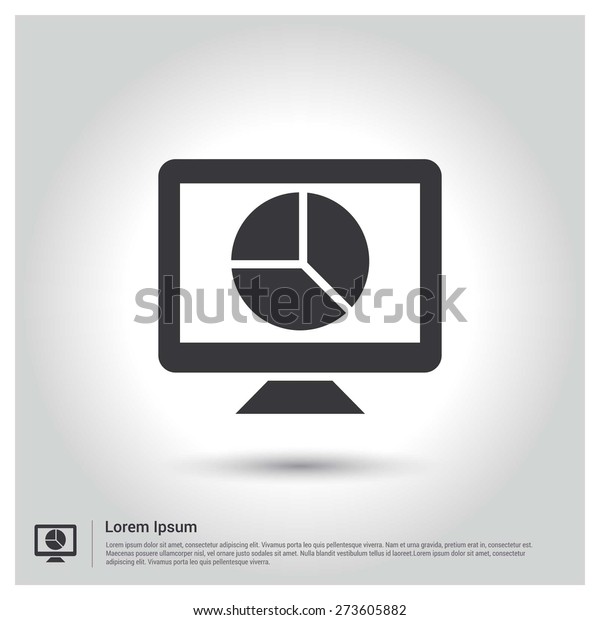 Monthly Pie Chart Report Concept Icon Stock Vector (Royalty Free ...
