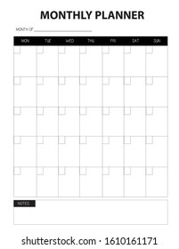 Monthly Planner A4 Size Format Printable: Vector có sẵn (miễn phí bản ...