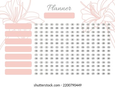 36,152 Blank Monthly Planner Images, Stock Photos & Vectors | Shutterstock