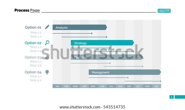 Months Periods Diagram Slide Template Stock Vector (Royalty Free ...