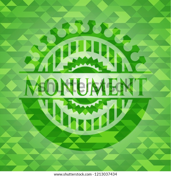 Monument Green Emblem Triangle Mosaic Background Stock Vector (Royalty ...
