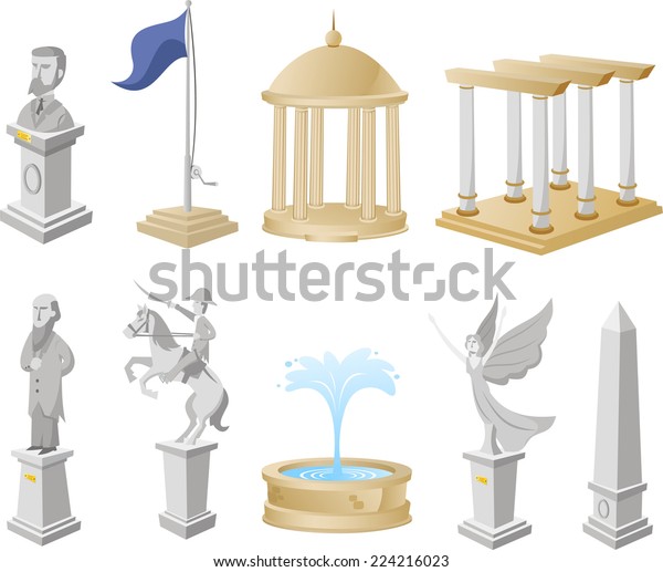 Monument Icon Symbol Statue Architecture Tourism 库存矢量图（免版税）224216023 ...