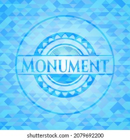 Monument Light Blue Emblem Mosaic Background Stock Vector (Royalty Free ...