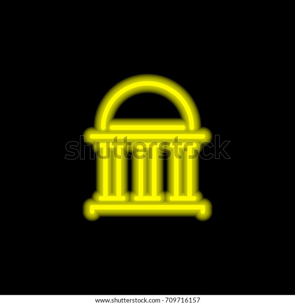 Monument Yellow Glowing Neon Ui Ux Stock Vector (Royalty Free ...