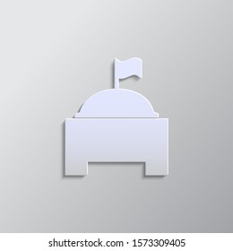 Monumental Building Paper Style Vector Icon Stock Vector (Royalty Free ...