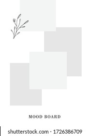 Mood Board Blank Template 353: vetor stock (livre de direitos ...