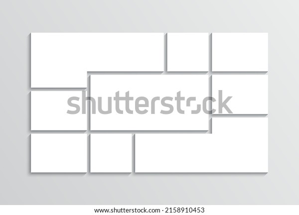 Mood Board Grid Collage Template Photo Stock Vector (Royalty Free ...