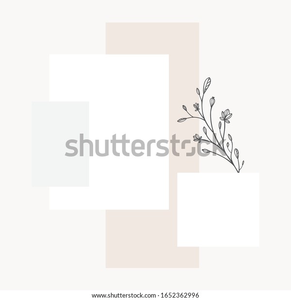 Mood Board Template Blank 328 Stock Vector (Royalty Free) 1652362996 ...