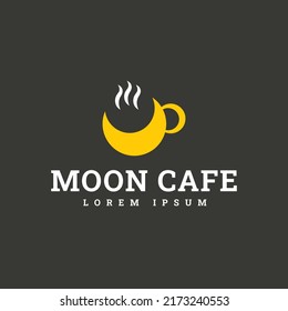Moon Cafe Logo Design Template Stock Vector (Royalty Free) 2173240553 ...