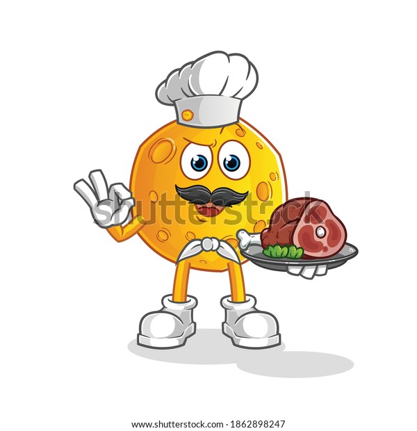 Moon Chef Meat Mascot Cartoon Vector Stock Vector (Royalty Free ...