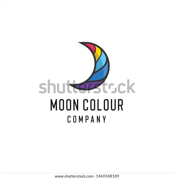 Moon Color Letter D Logo Design Stock Vector (Royalty Free) 1469348189 ...