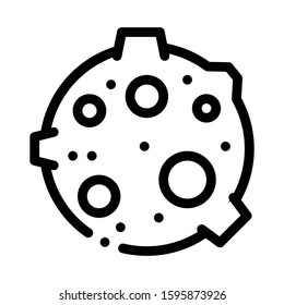 Moon Craters Icon Vector Outline Moon Stock Vector (Royalty Free ...