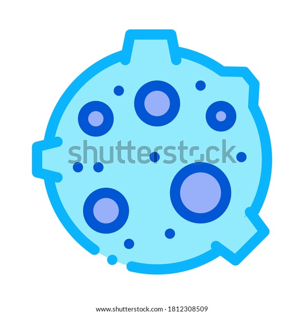 Moon Craters Icon Vector Outline Moon Stock Vector (Royalty Free ...