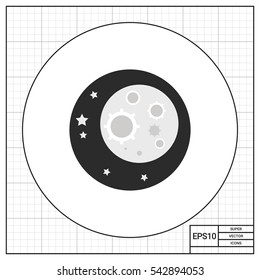 Moon Craters Vector Icon Stock Vector (Royalty Free) 542894053 ...