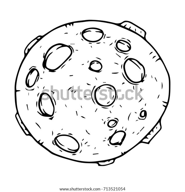 Moon Craters Vector Illustration Cartoon Moon Stock Vector (Royalty ...