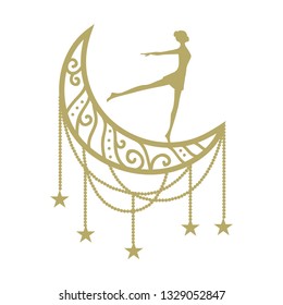 Moon Dancer Gold Logo Icon Stock Vector (Royalty Free) 1329052847 ...