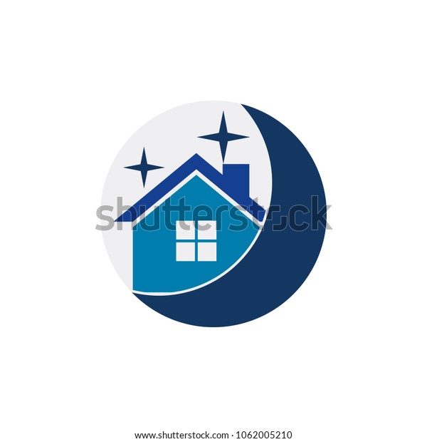 Moon House Logo Icon Design Stock Vector (Royalty Free) 1062005210 ...