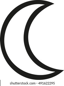 Moon Icon Outline Stock Vector (Royalty Free) 491622295 | Shutterstock