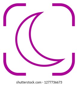 Moon Icon Vector Focus White Background Stock Vector (Royalty Free ...