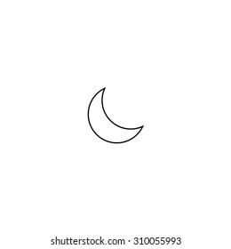 Moon Line Art Symbol: vector de stock (libre de regalías) 310055993 ...