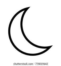 Moon Line Icon Stock Vector (Royalty Free) 774019642 | Shutterstock