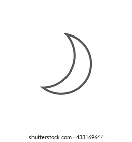Moon Line Icon Outline Vector Logo Stock Vector (Royalty Free ...