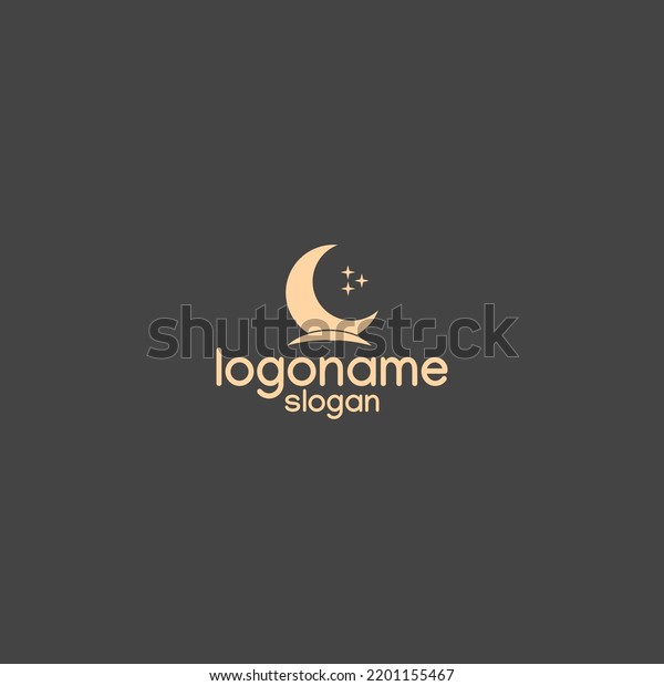 Moon Logo Luxury Night Moon Logo Stock Vector (Royalty Free) 2201155467 ...