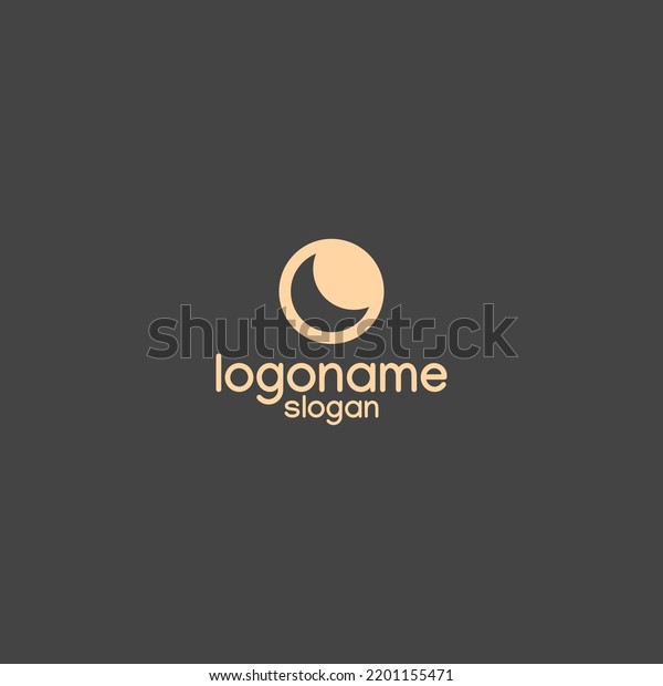 Moon Logo Luxury Night Moon Logo Stock Vector (Royalty Free) 2201155471 ...