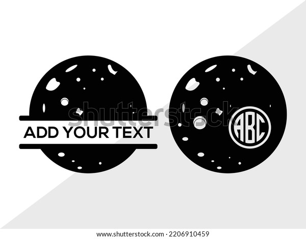 Moon Monogram Svg Printable Vector Illustration Stock Vector (Royalty ...