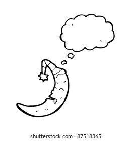 Moon Night Cap Cartoon Stock Vector (Royalty Free) 87518365 | Shutterstock