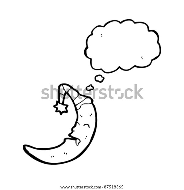 Moon Night Cap Cartoon Stock Vector (Royalty Free) 87518365 | Shutterstock