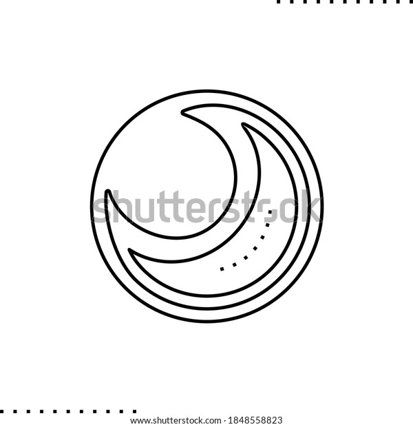 Moon Phases Vector Icon Outlines Stock Vector (Royalty Free) 1848558823 ...