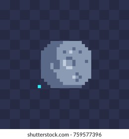 Moon Pixel Icon Sticker Design Video Stock Vector (Royalty Free ...