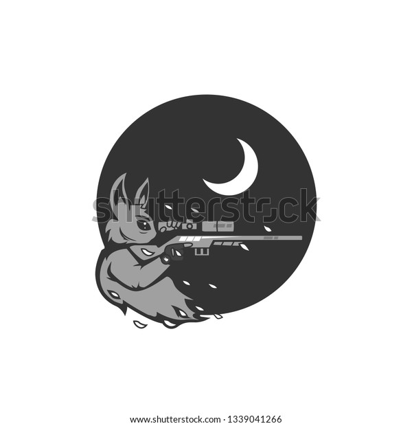 Moon Rabbit Marksman Sniper Illustration Gamer Stock Vector (Royalty ...
