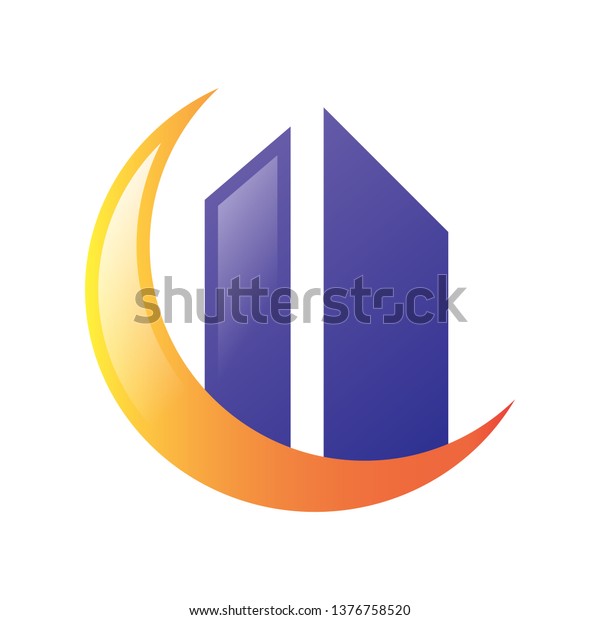 Moon Real Estate Logo Stock Vector (Royalty Free) 1376758520 | Shutterstock