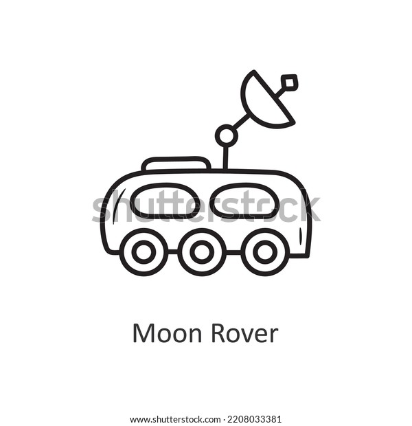 Moon Rover Vector Outline Icon Design Stock Vector (Royalty Free ...