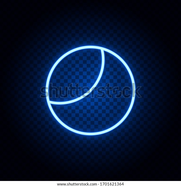 moon, shadow blue neon vector icon - Stock Image - Everypixel