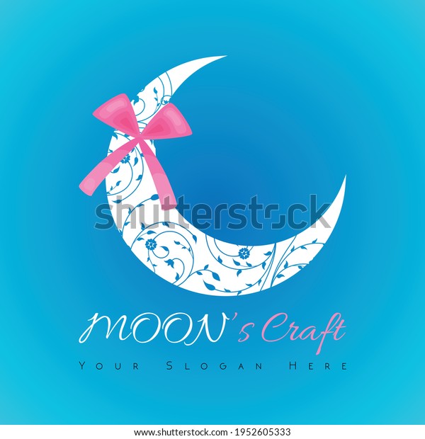 Moon Shape Logo Craft Shop Stock Vector (Royalty Free) 1952605333 ...