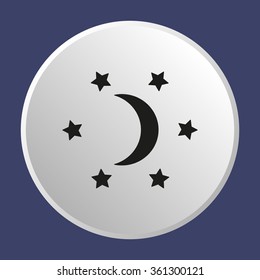 Moon Star Icon Stock Vector (Royalty Free) 361300121 | Shutterstock