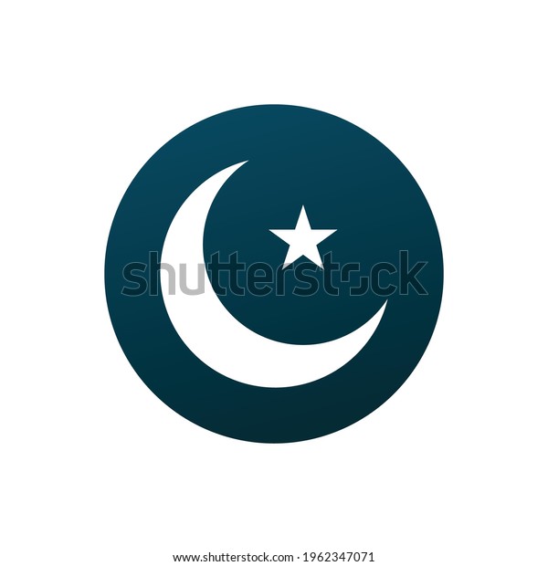 Moon Star Icon Vector Illustration Logo Stock Vector (Royalty Free ...