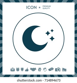 Moon Stars Icon Stock Vector (Royalty Free) 714894673 | Shutterstock