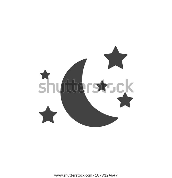 Moon Stars Sleep Icon Vector Image Stock Vector (Royalty Free ...