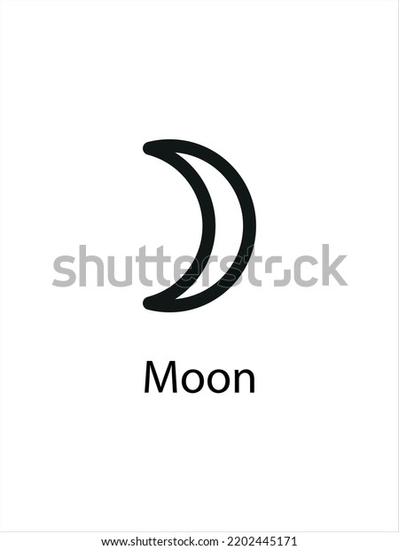 Moon Symbol Planets Solar System Astrology Stock Vector (Royalty Free ...