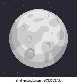 Moon Vector Cartoon Illustration Isolated On Stock Vector (Royalty Free ...