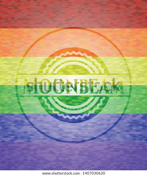 Moonbeam Lgbt Colors Emblem Vector Illustration Stock Vector (Royalty ...