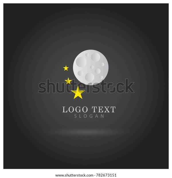 Moonlight Astronomy Symbol Icon Logo Vector Stock Vector (Royalty Free ...